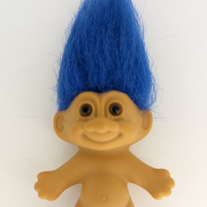 Troll Doll Blue Retro Vintage Old 3 Inch - Etsy