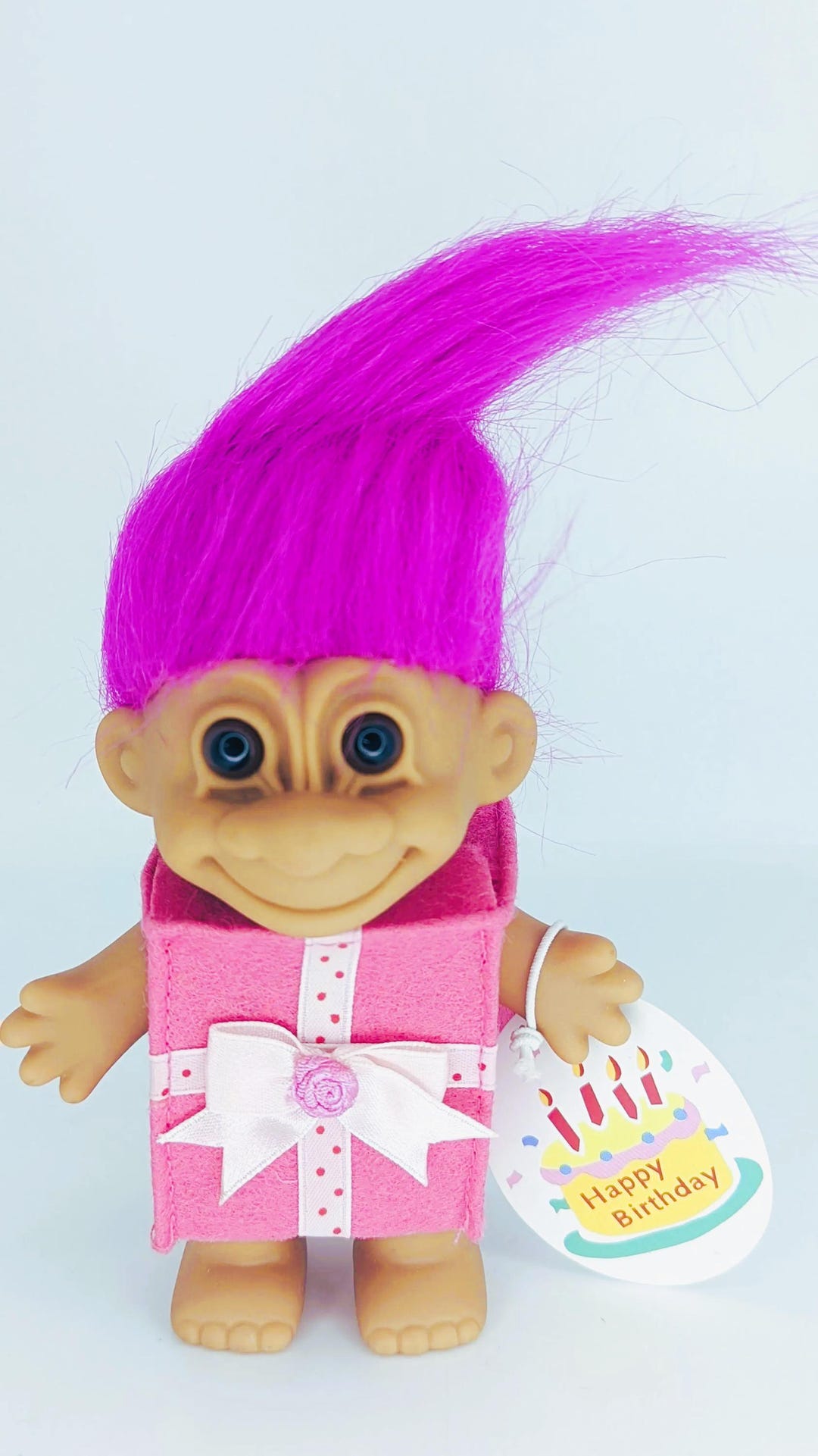 Bingo Vintage Troll Doll Happy Birthday Gift Purple Hair 5 Inch - Etsy