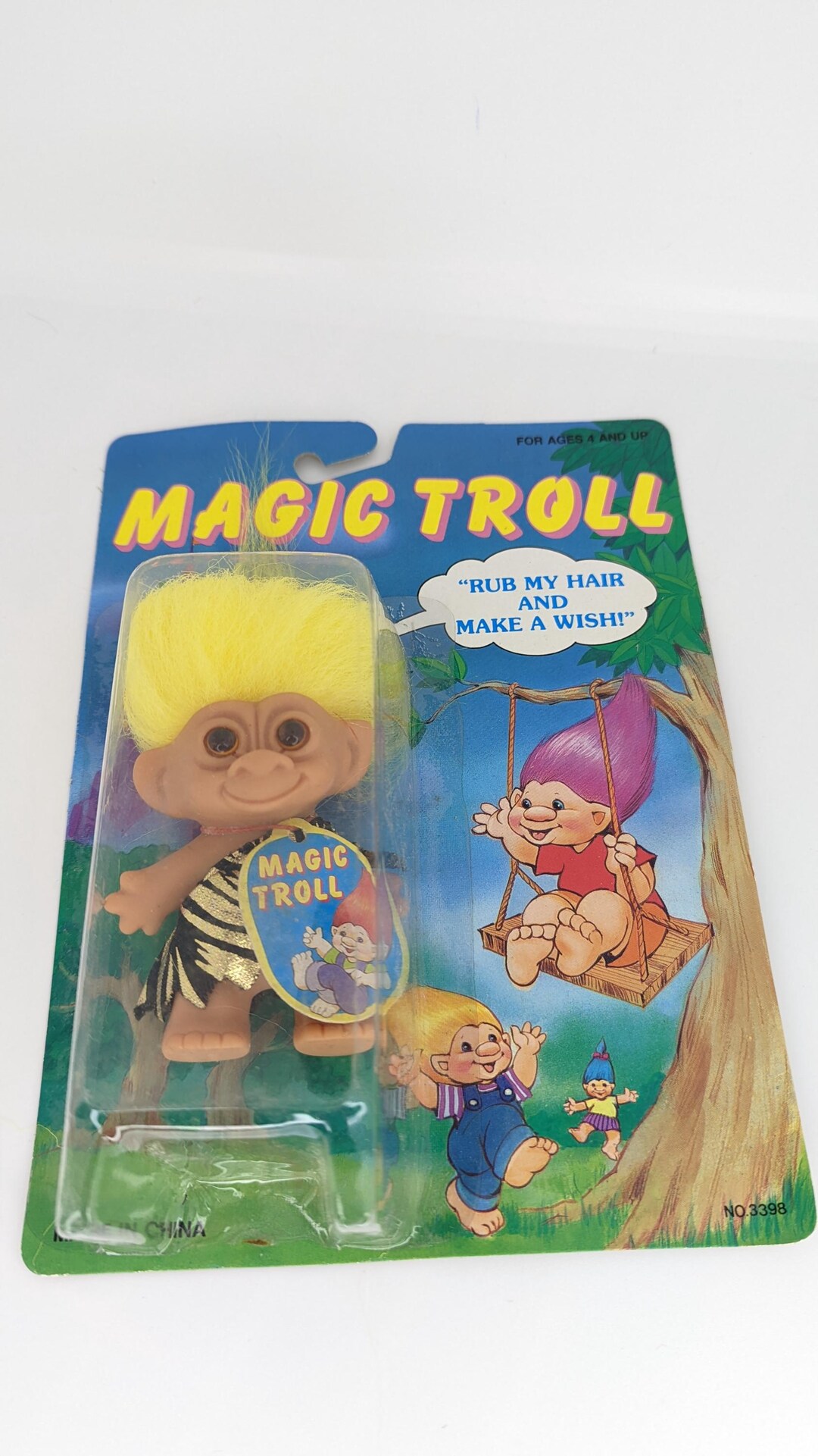 Troll Doll Good Luck Magic Retro Vintage Old 3" Collectible Gift Figure ...
