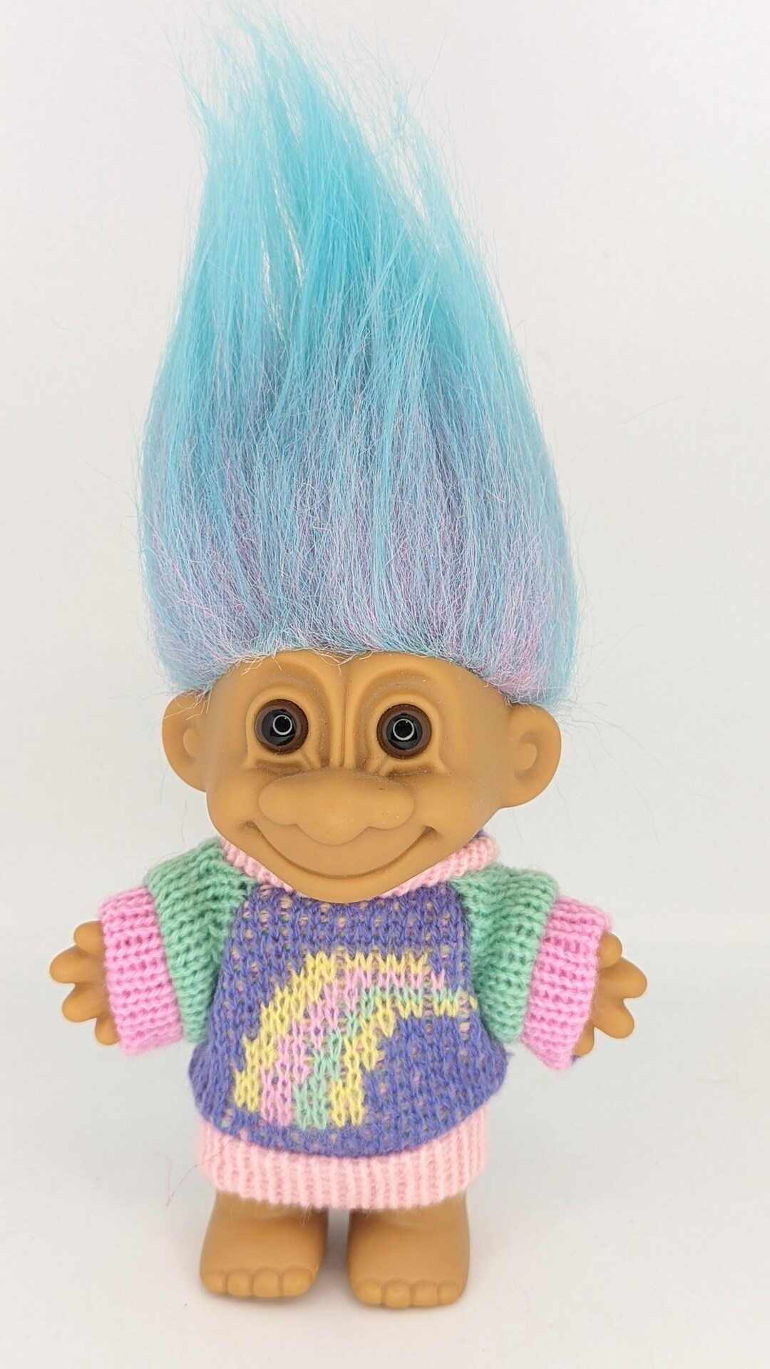 Troll Doll Russ Rainbow Sweater Vintage Retro 1990 - Etsy