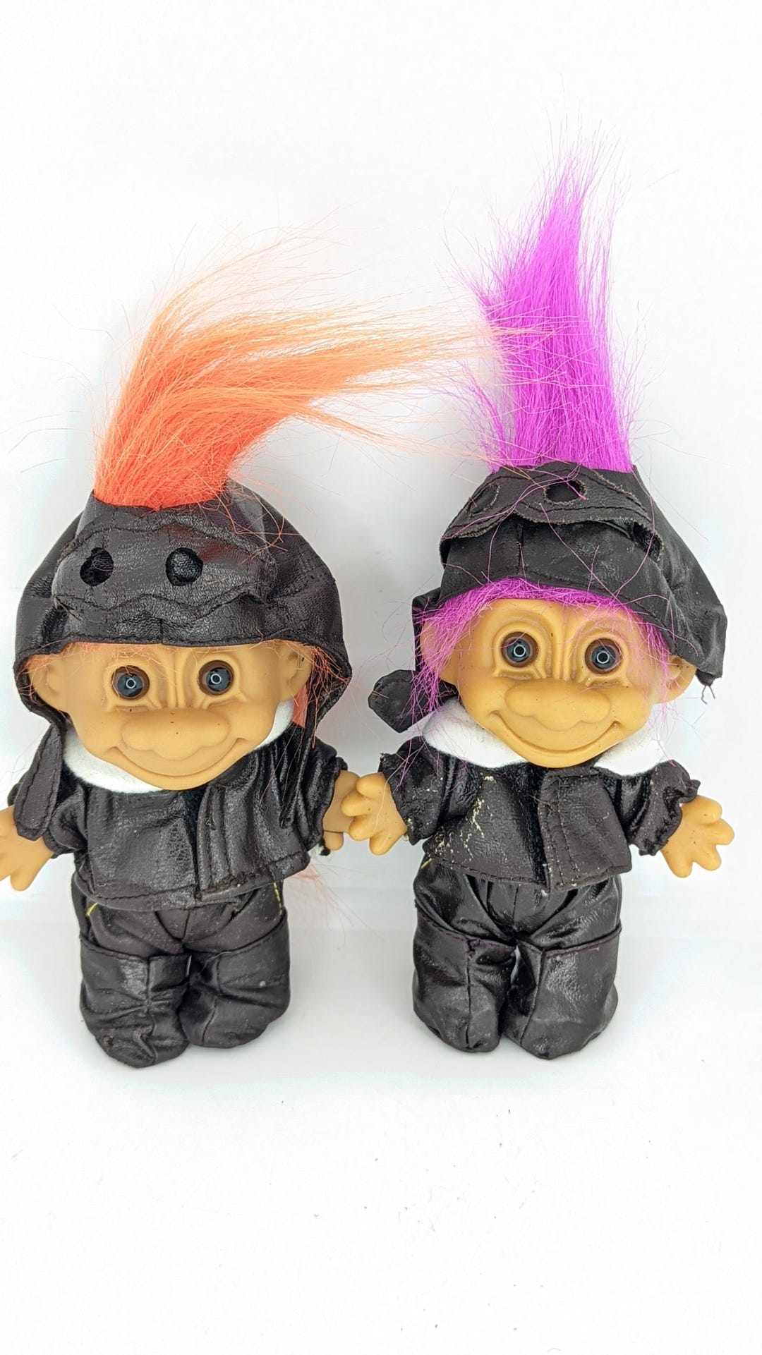 Russ Aviator Pilot Troll Doll Lot Hair Faux Leather Bomber 5 Motorcycle ...