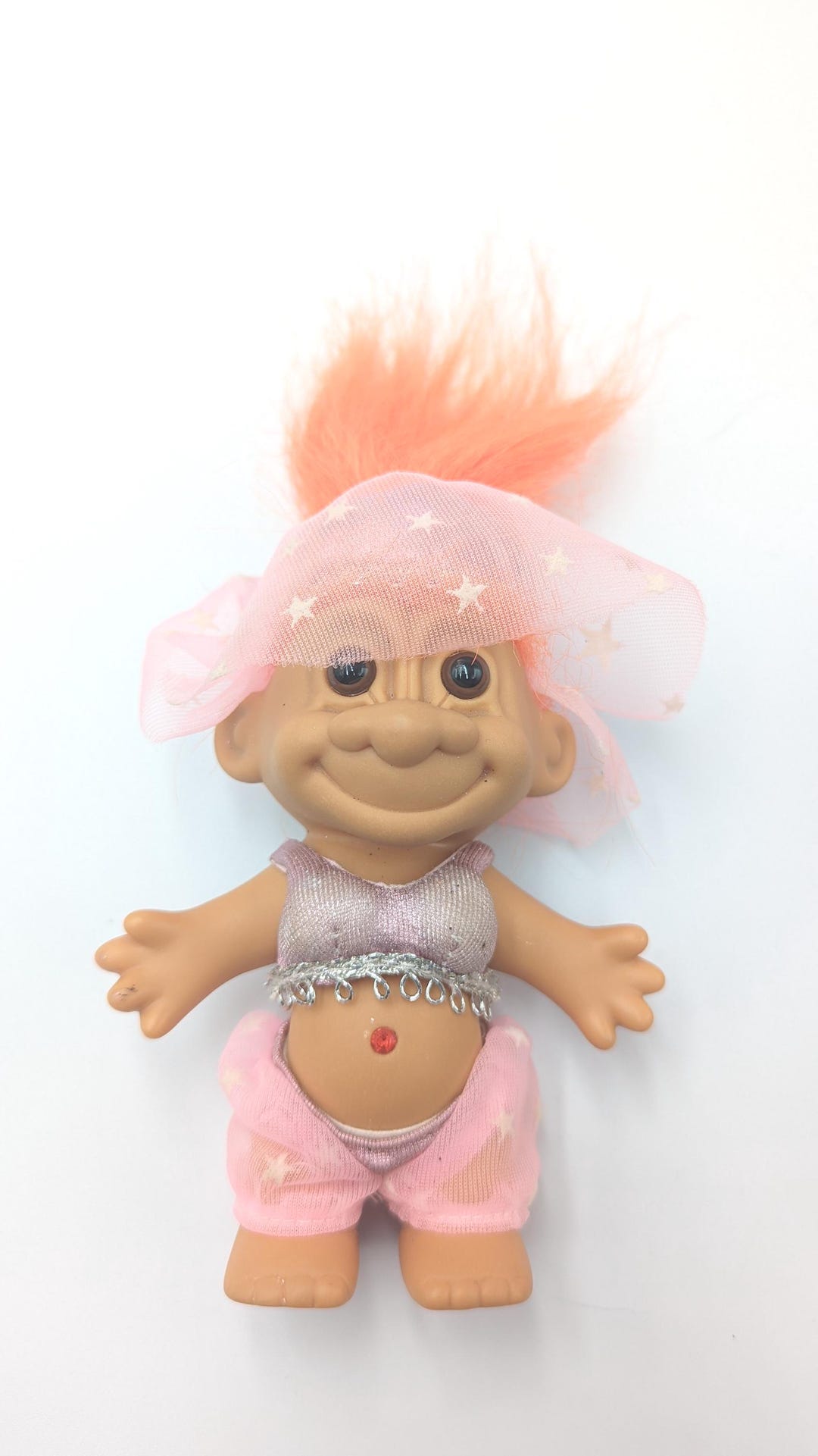 Troll Doll Genie Orange Hair Vintage Collectible Good Luck Figure 5" - Etsy