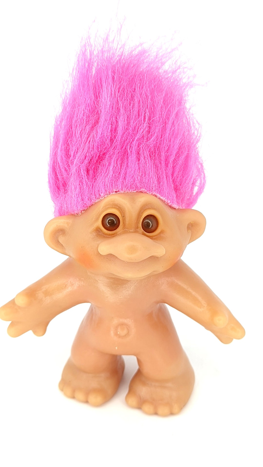 Troll Doll Pink Hair Dam Collectible 5 Inches - Etsy