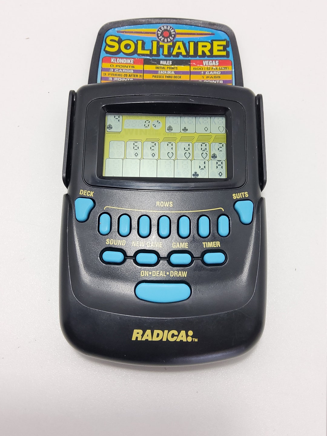 Solitaire Handheld Game Vintage Klondike and Vegas Radica Electronic - Etsy