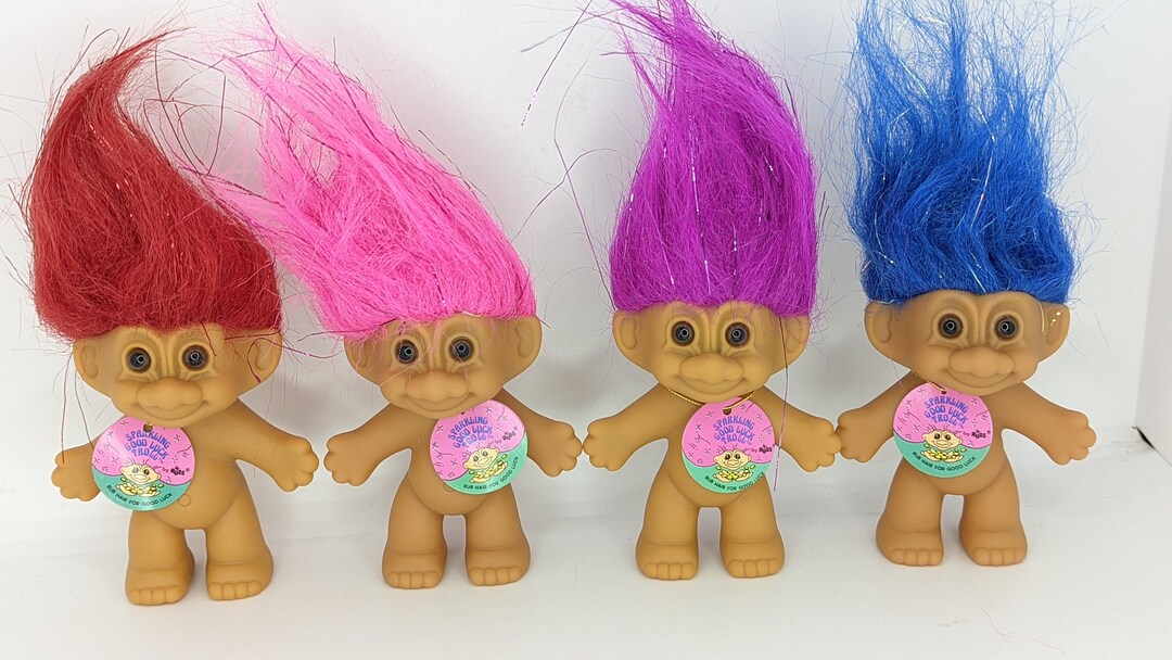 Russ Good Luck Bingo Lotto Troll Doll Sparkle Lot of 4 - Etsy