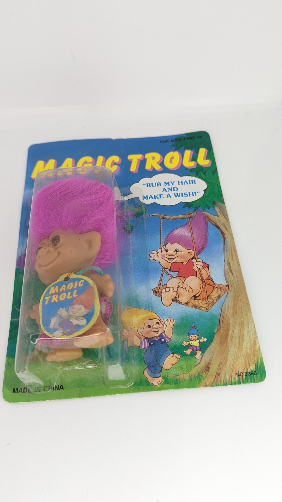 Troll Doll Good Luck Magic Retro Vintage Old 3" Collectible Gift Figure ...