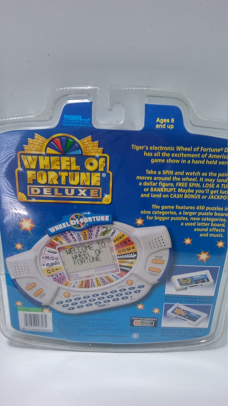New Tiger Electronics Wheel of Fortune Handheld Video Game Lcd - Etsy