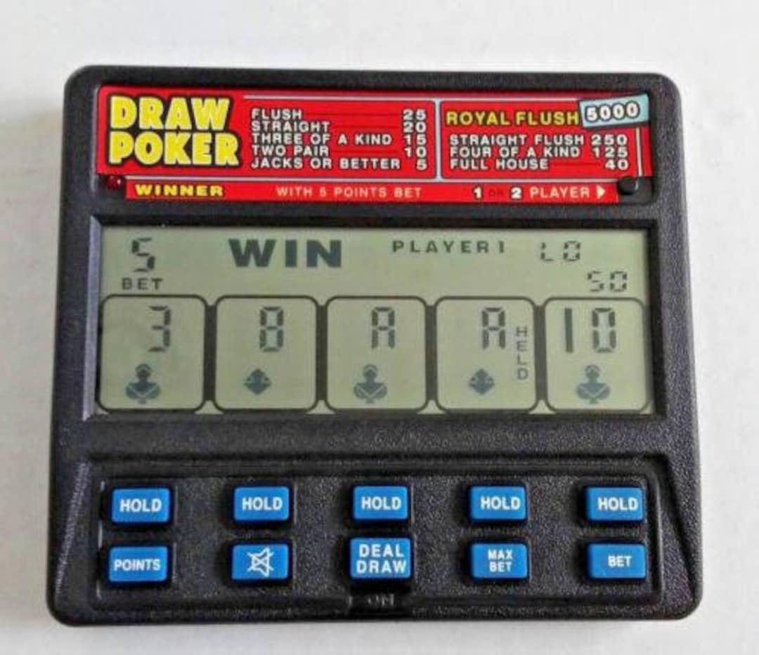 1992 Radica Draw Poker 5000 Royal Flush Casino Jackpot Gamble Game ...