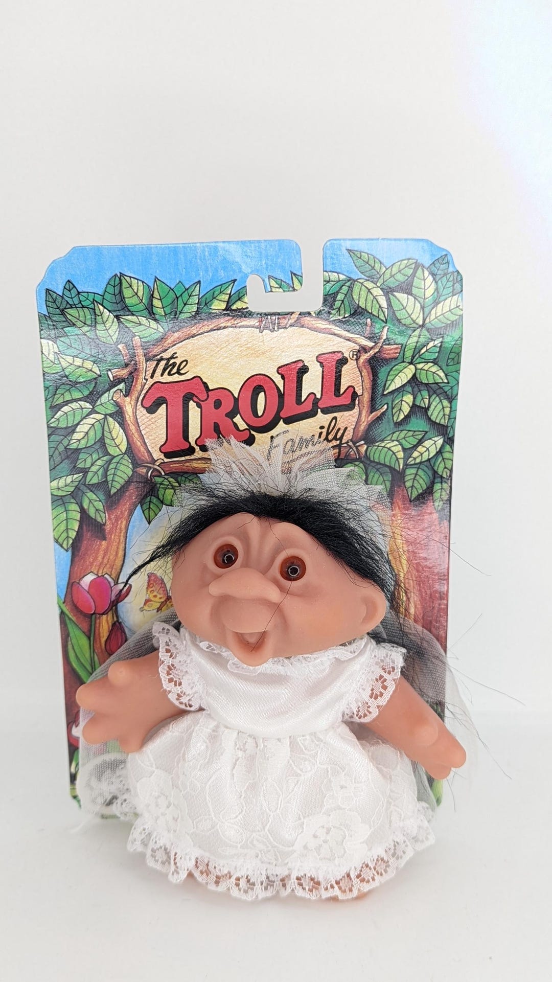 Vintage 1985 DAM Little Bride Troll Doll WEDDING Bride on Card - Etsy