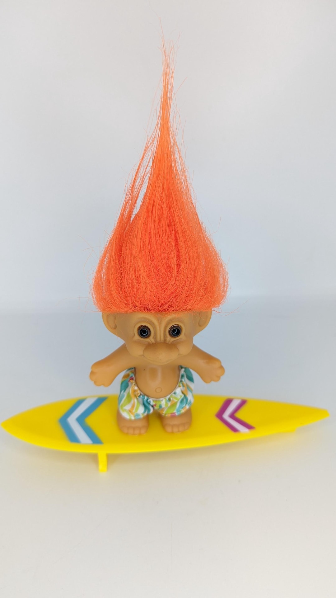 Surfing Troll Doll Orange Hair Retro Vintage Old 3 Inch - Etsy