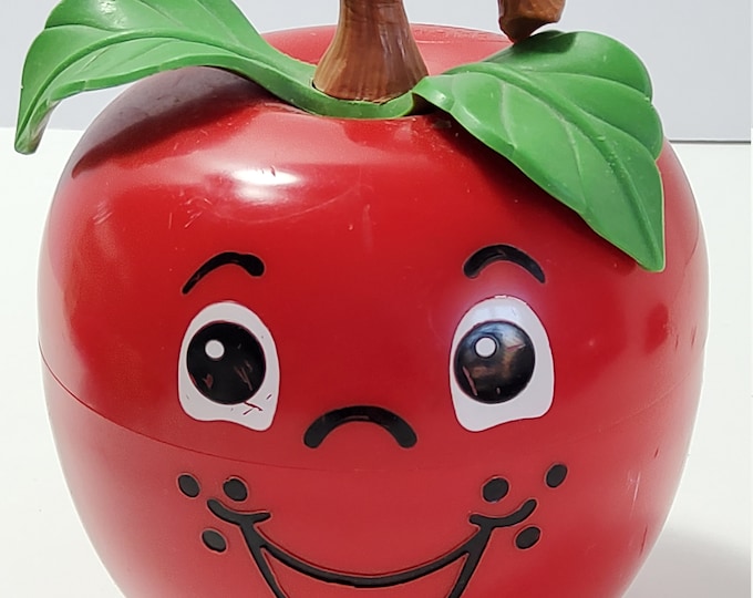 Vintage 1970's Happy Apple Toy/ Vintage Chiming Apple Toy Fisher Price ...