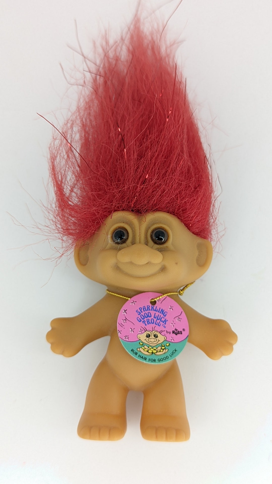Russ Good Luck Bingo Lotto Troll Doll Sparkle Red Hair - Etsy