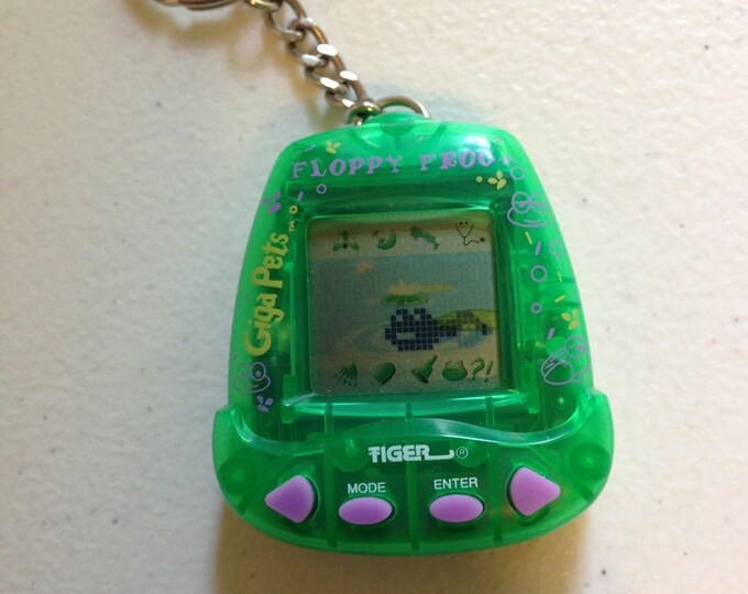 RARE Floppy Frog Giga Pet Tiger Electronics Virtual Nano Tamagotchi ...