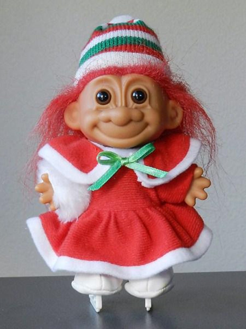 Ice Skater Russ Troll Doll 5 Figure Skater Christmas Etsy