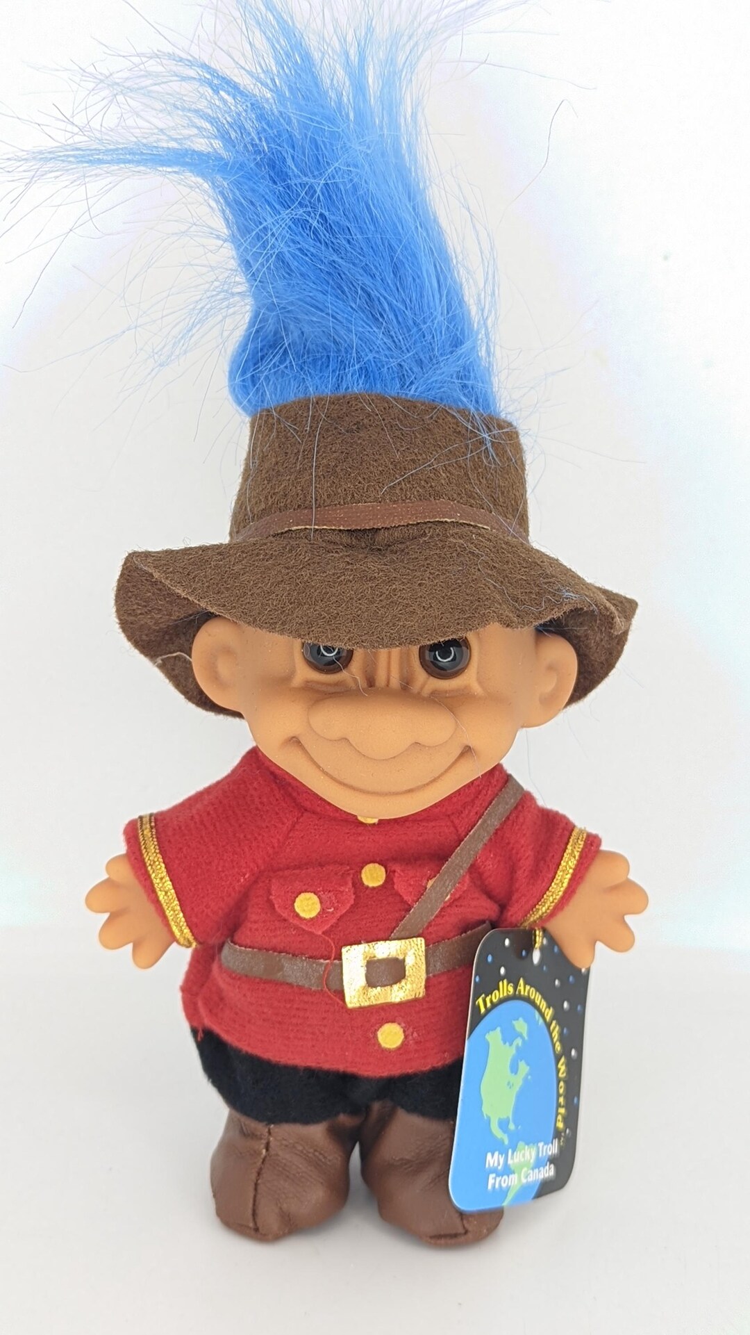 Troll Doll Russ Canada Mounted Police New Blue Hair Collectible Figure ...