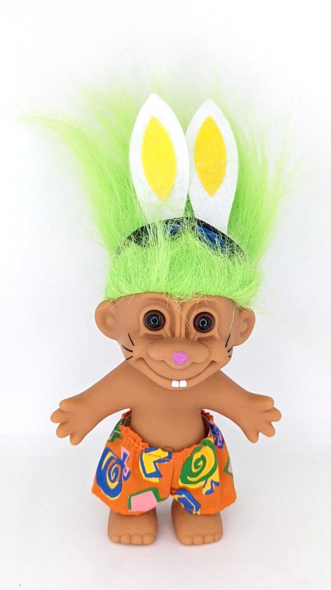 Russ Easter Bunny Troll Doll New Green Hair 5 Inch - Etsy