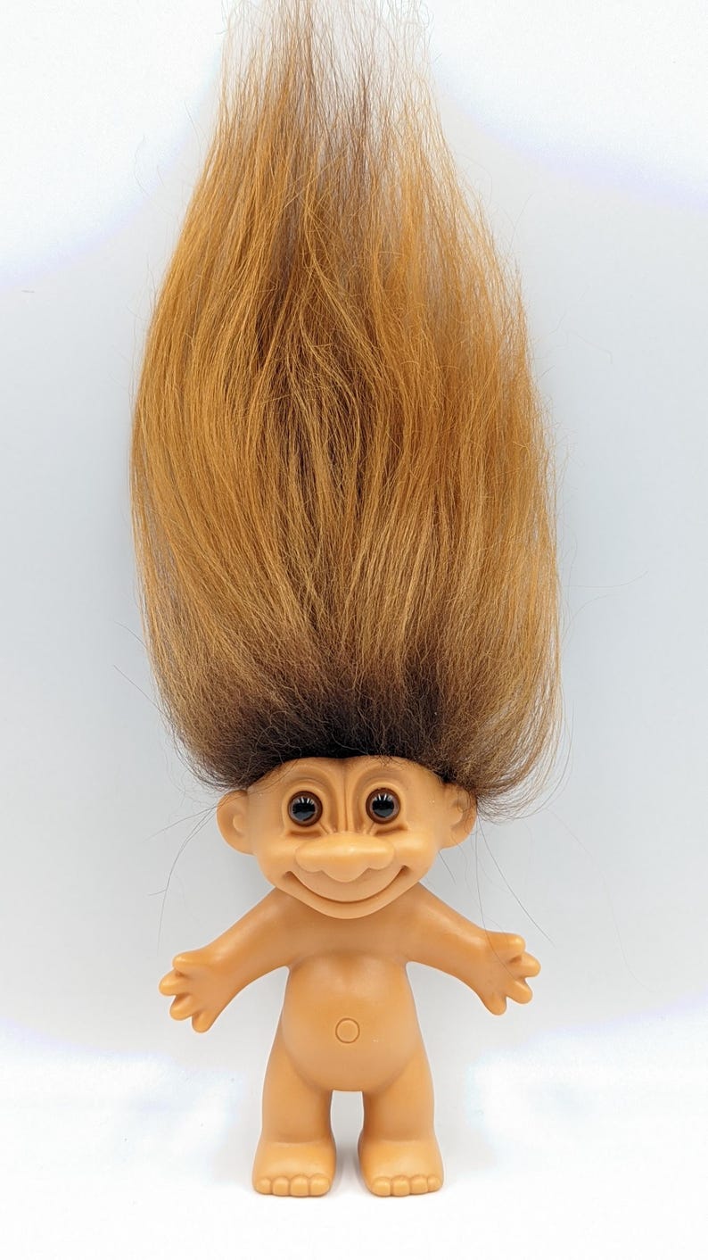 Russ Troll Dolls Vintage Retro Crazy Wild Hair OOAK Brown Auburn Blonde ...