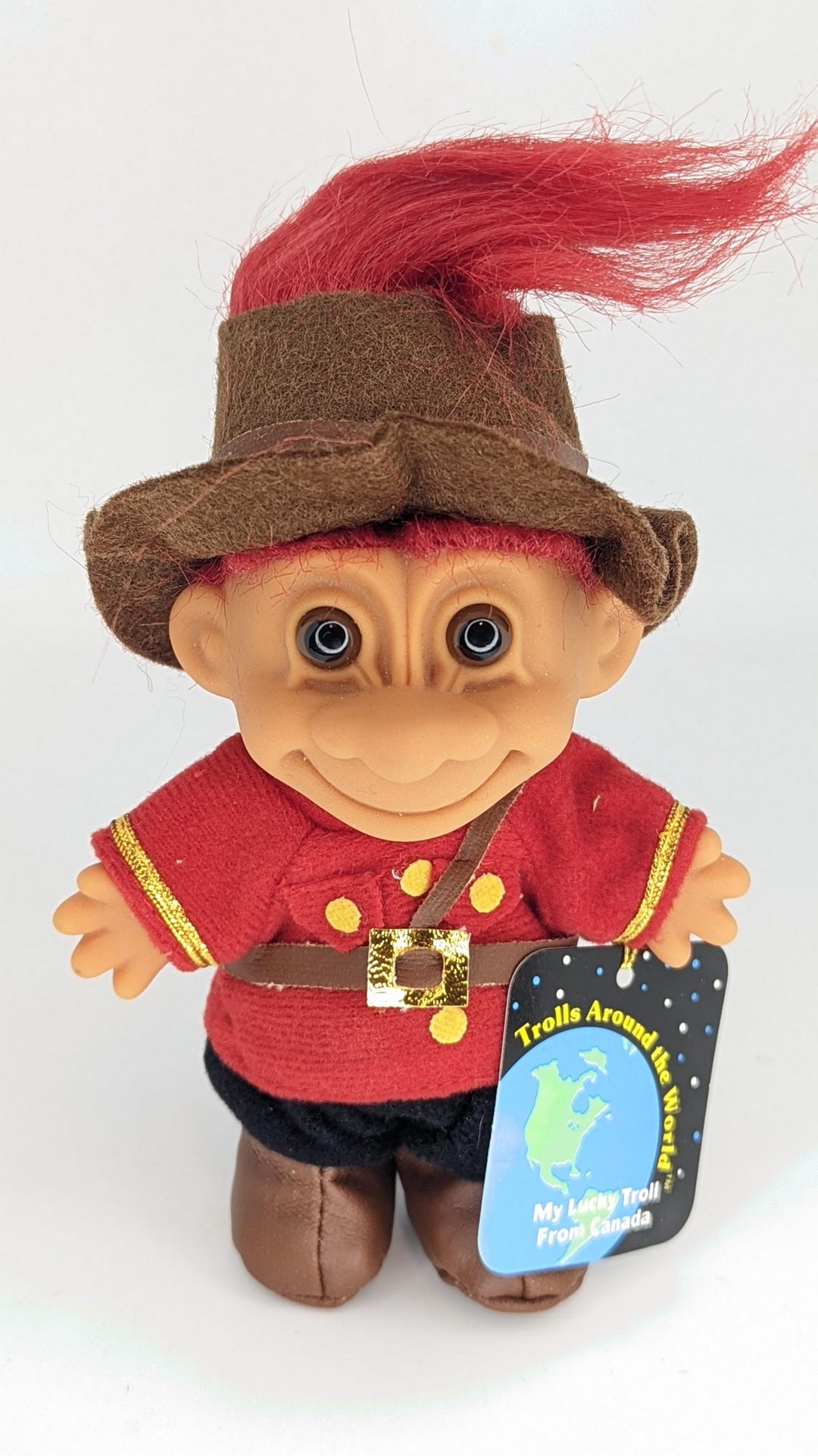 Troll Doll Russ Canada Mounted Police New Red Hair Collectible Figure ...