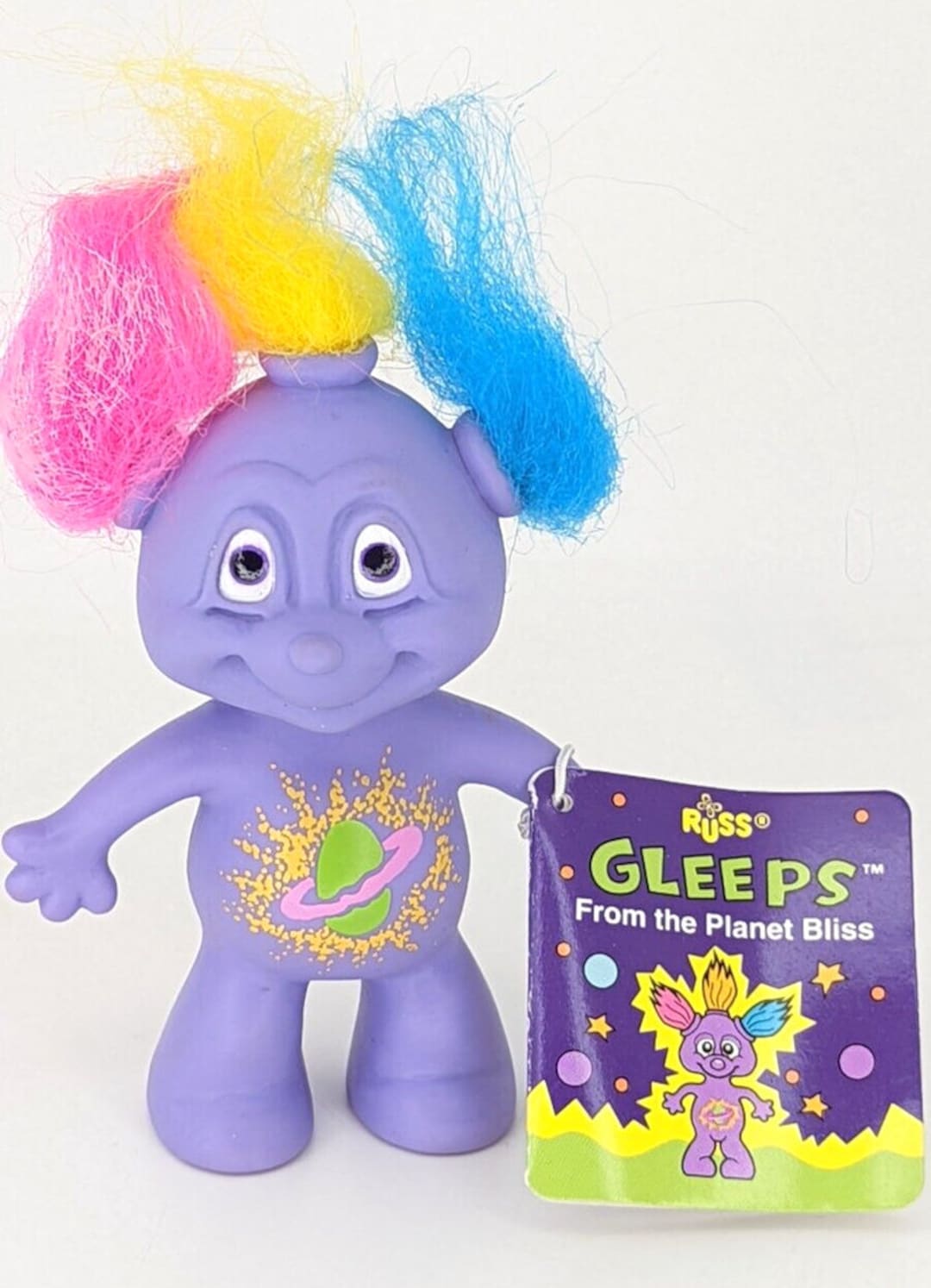 Troll Doll Purple Good Luck Bingo Vintage Alien Russ Rare 3 Inch Gleep ...