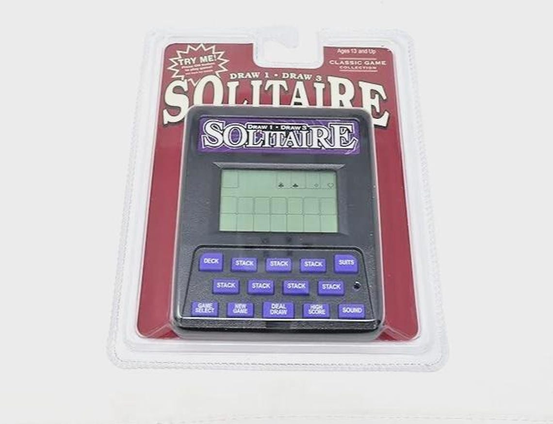 Solitaire Handheld Game New Retro Vintage Collectible Gift - Etsy