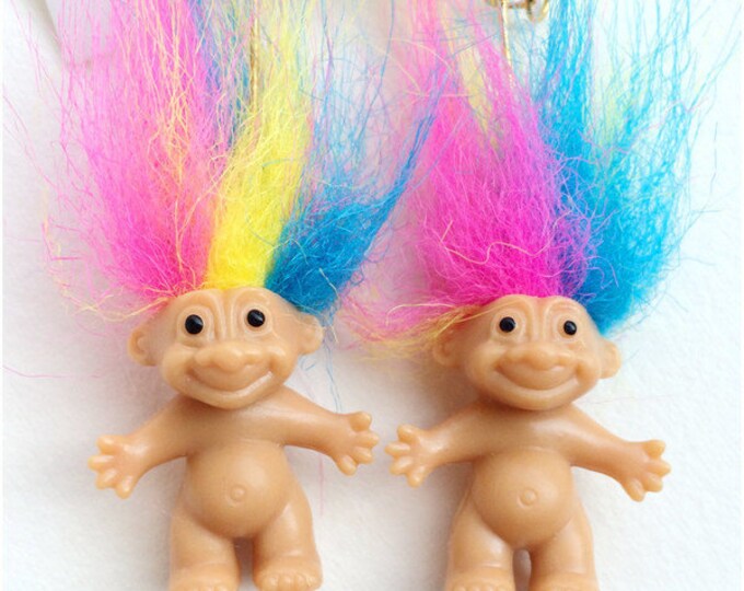 Rainbow Troll Doll Earrings Jewelry New in Package - Etsy