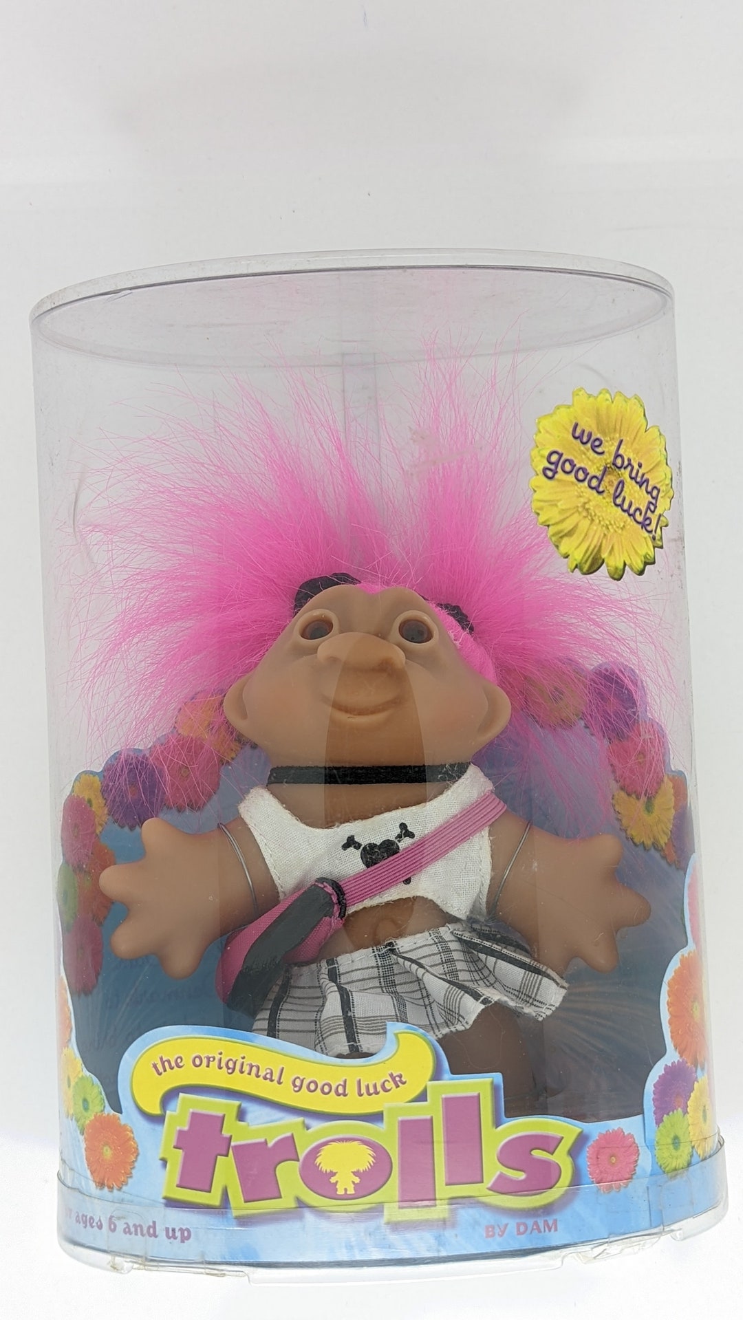 Vintage DAM Troll Doll Good Luck Goth Punk Pirate Girl - Etsy