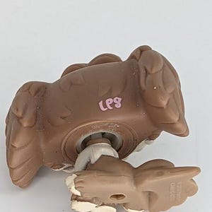 Littlest Pet Shop LPS 2130 Dog Lhasa Apso Puppy Brown Tan Bow Blue Eyes ...