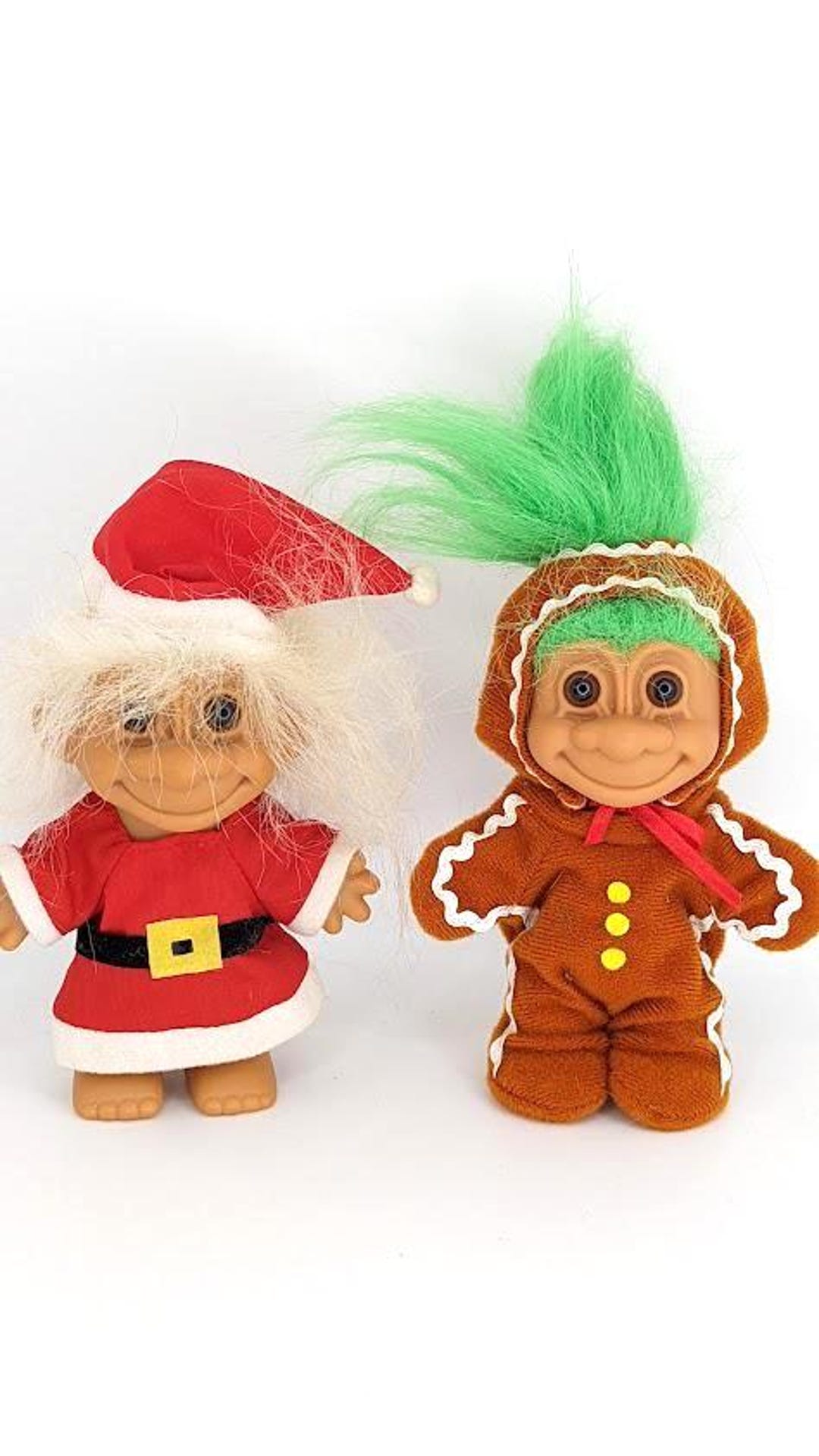 Vintage Russ Troll Doll Lot Christmas Ginger Bread Man Santa - Etsy