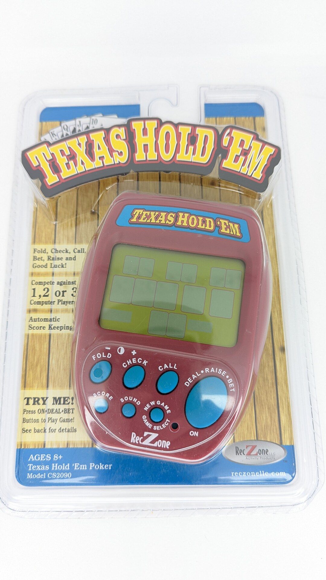 Texas Hold Em Poker Reczone Handheld Game Electronic Battery Operated ...