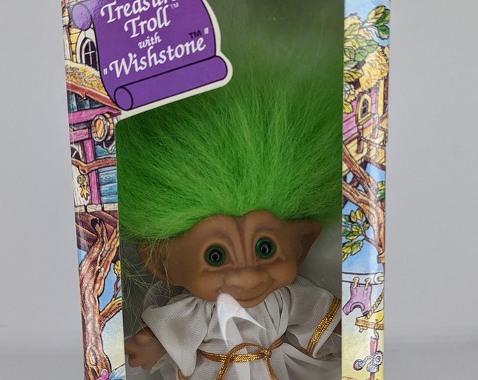 Troll Doll Treasure Troll Wish Stone Gem Belly Vintage Old Retro New ...