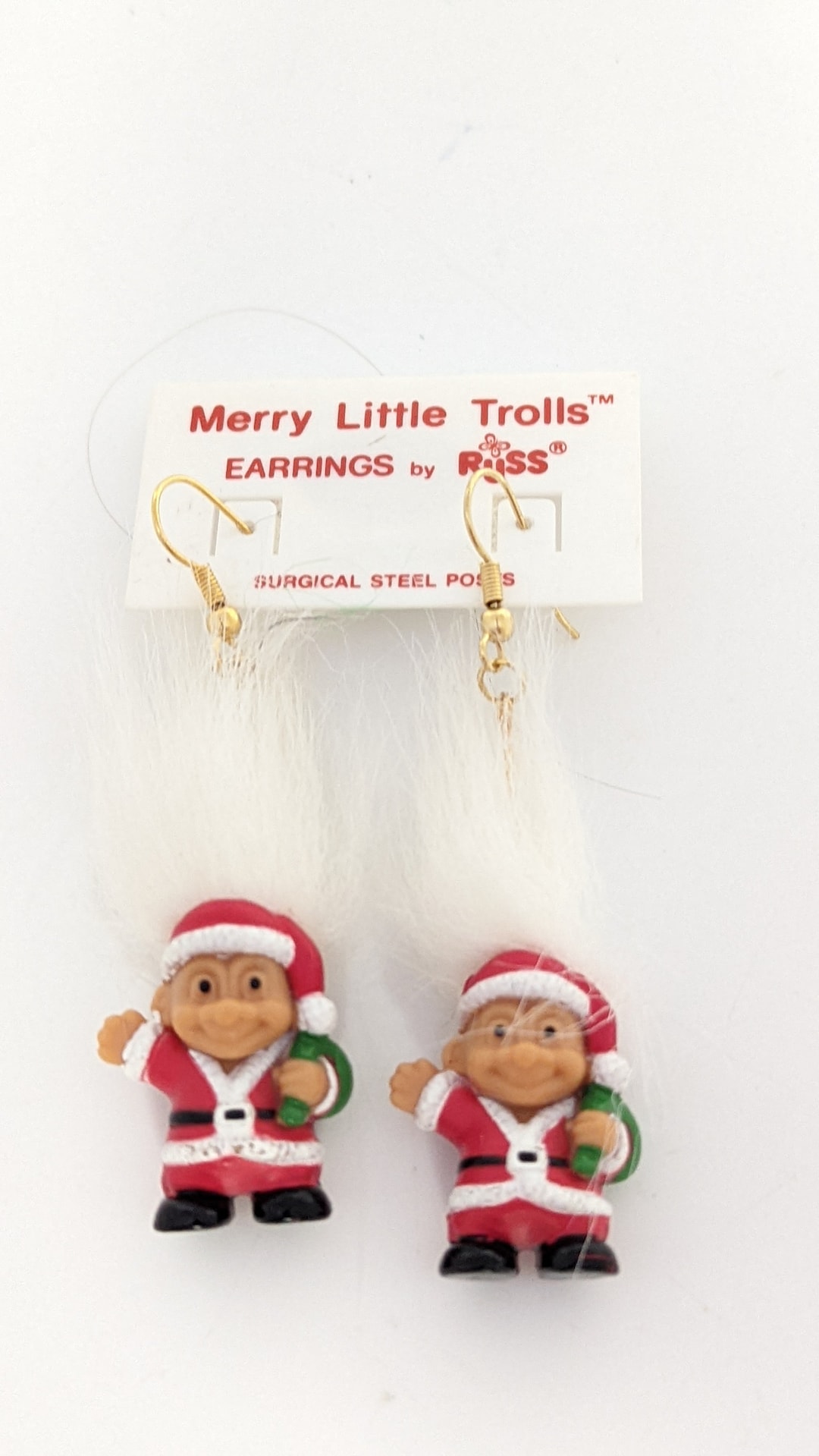 Christmas Santa Holiday Troll Doll Earrings Jewelry New - Etsy