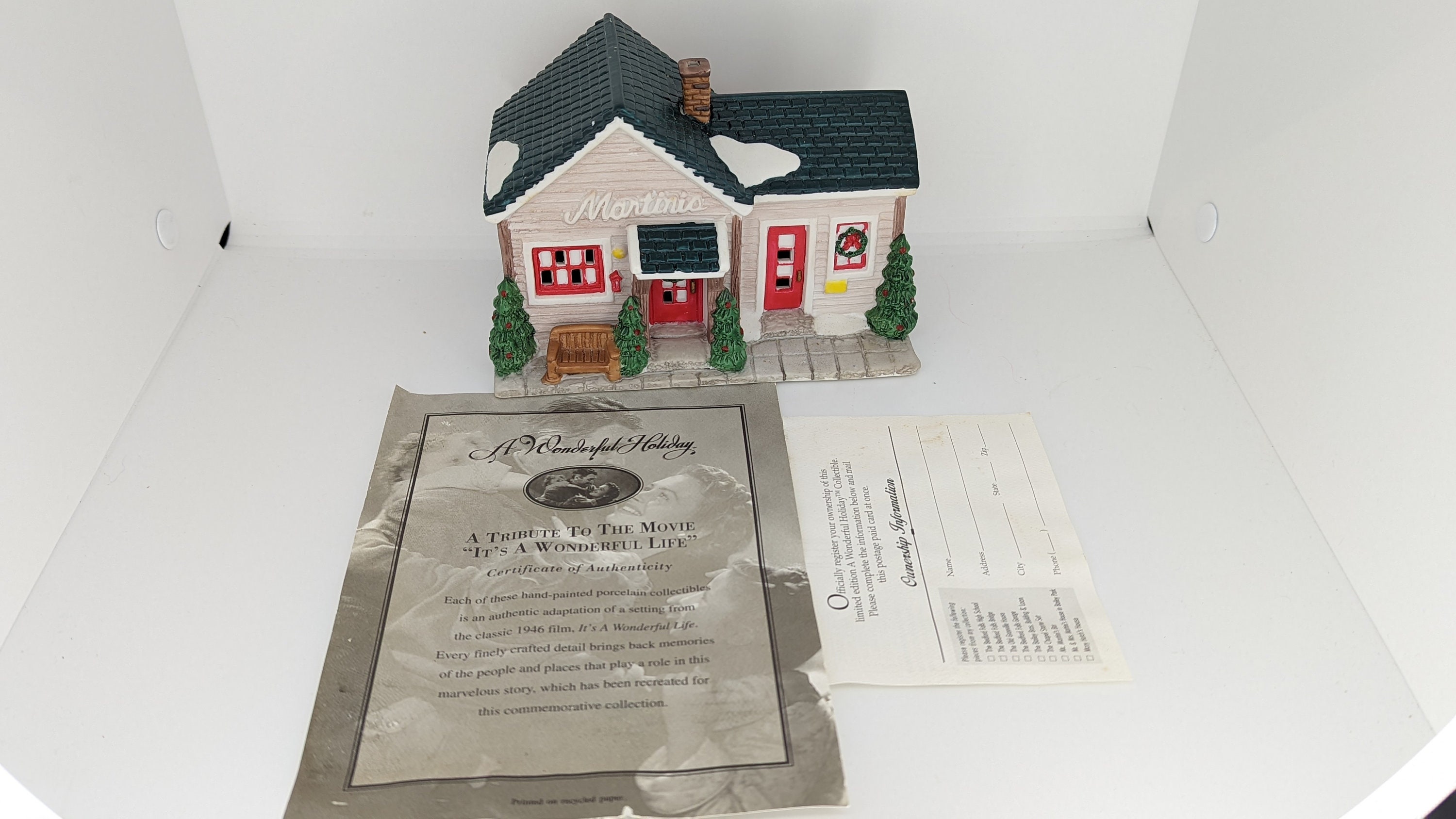Vintage Its a Wonderful Life Martinis Bar Lighted Christmas Village - Etsy