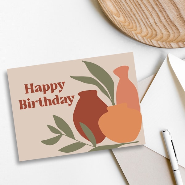 Pottery Birthday Cards - Etsy
