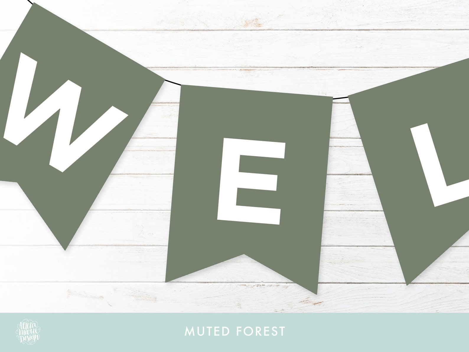 DIGITAL DOWNLOAD | Colored Solid Editable Bunting, Neutral DIY Banner ...