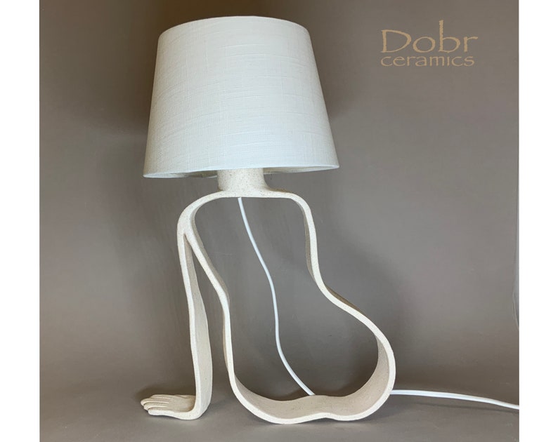 Lighting Ceramic Lamp Table Lamp Woman Female Figure Made - Etsy