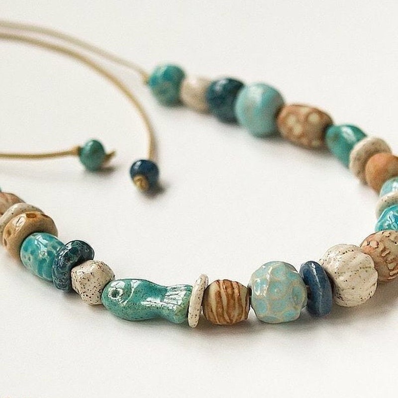 Ceramic Necklace - Etsy