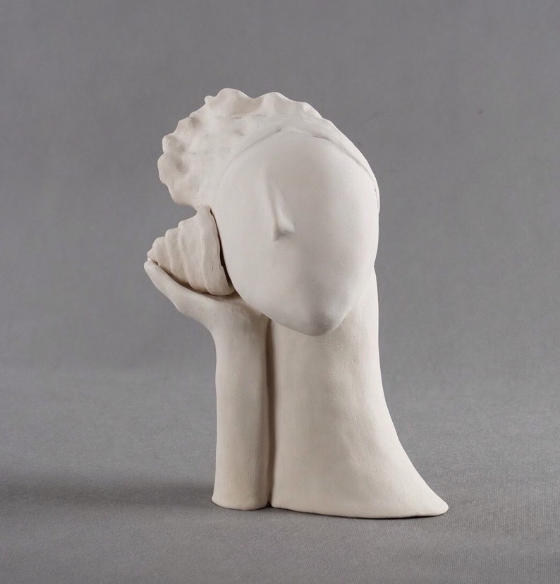 A Song of the Sea Sculpture Statuette Shell Girl | Etsy