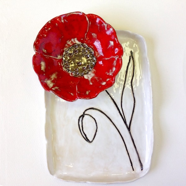 Ceramic Poppy - Etsy