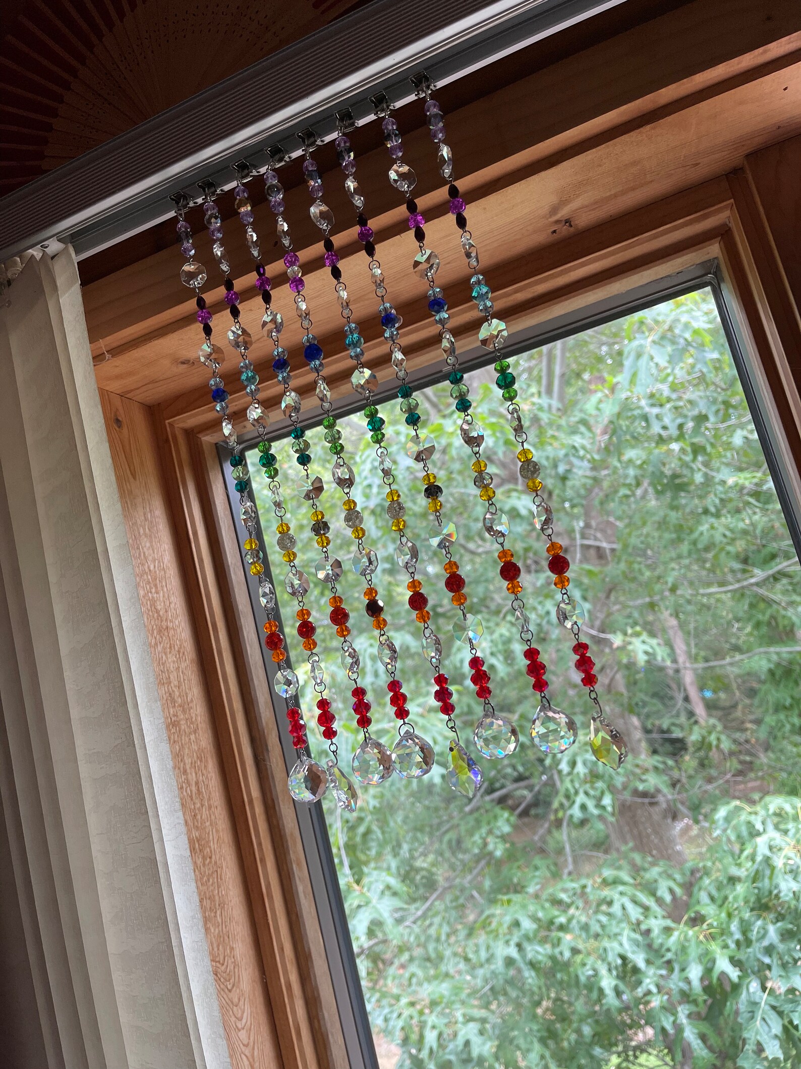 Window Suncatcher Crystal Window Curtains Prism Crystals - Etsy