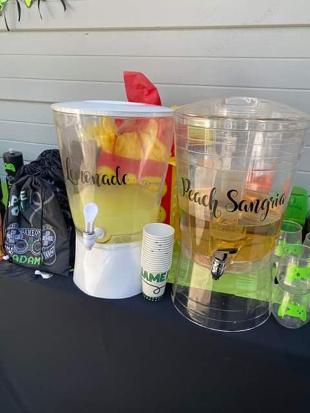 Beverage Dispenser Decals Choose Your Font and Color Party - Etsy