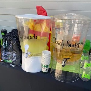 Beverage Dispenser Decals Choose Your Font and Color Party - Etsy