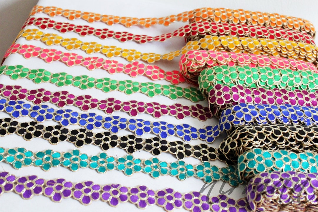 Wedding Trim, Multiple Colors Floral Cut Work Trim, Craft Lace, Ribbon ...