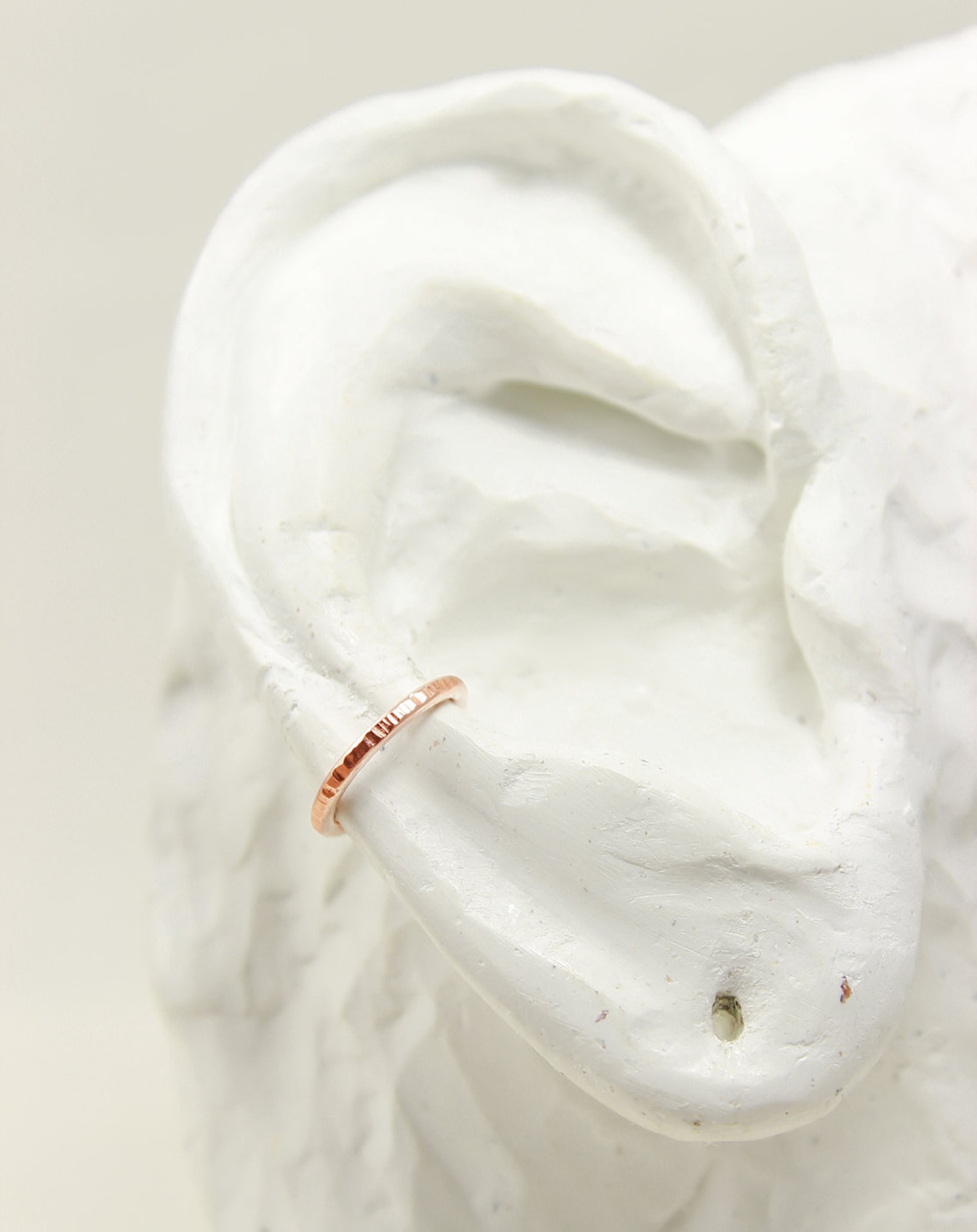 Ear Cuff Rose Gold Ear Cuff Sterling Silver Hammered Ear - Etsy