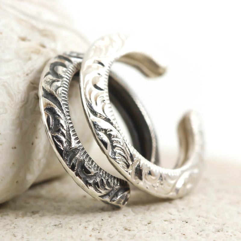 Ear Cuff 925 Silver Leaves - Etsy