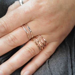 Gold Bypass Ring,stacking Ring,wrap Ring,14k Rose or Yellow Gold Filled,sterling Silver ...