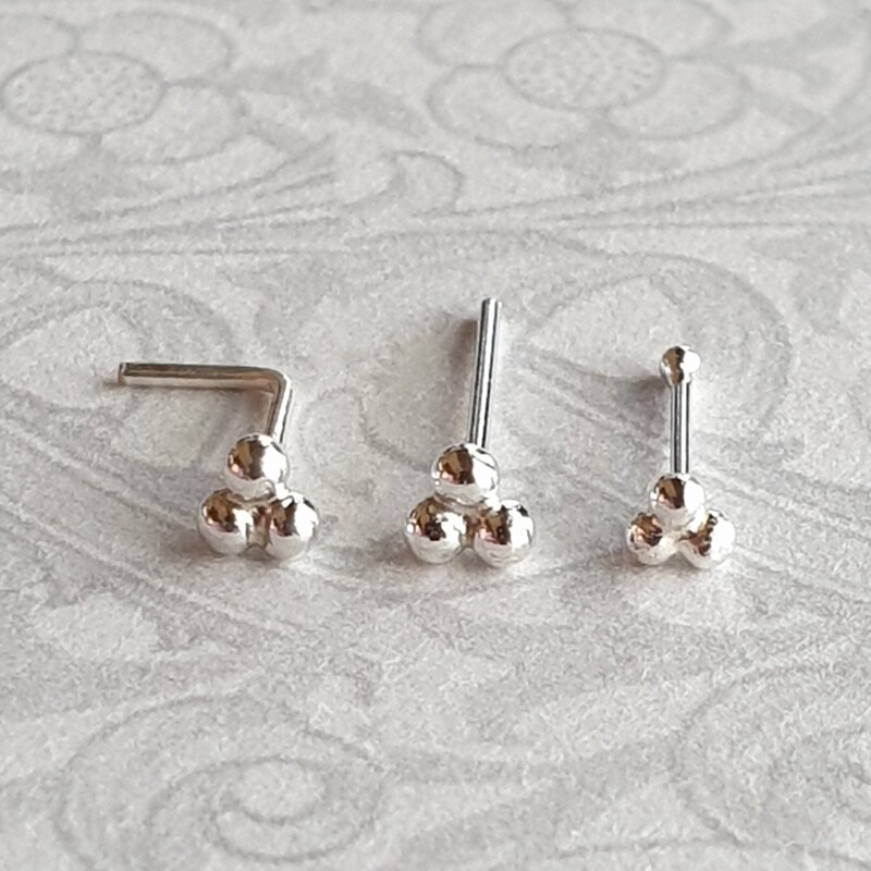 Sterling Silver Nose Stud - Etsy