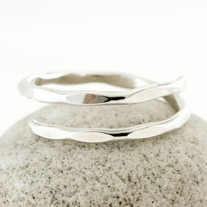 Bypass Ring, Stacking Ring, Wrap Ring, 14k Rose or Yellow Gold Filled, 925 Sterling Silver ...