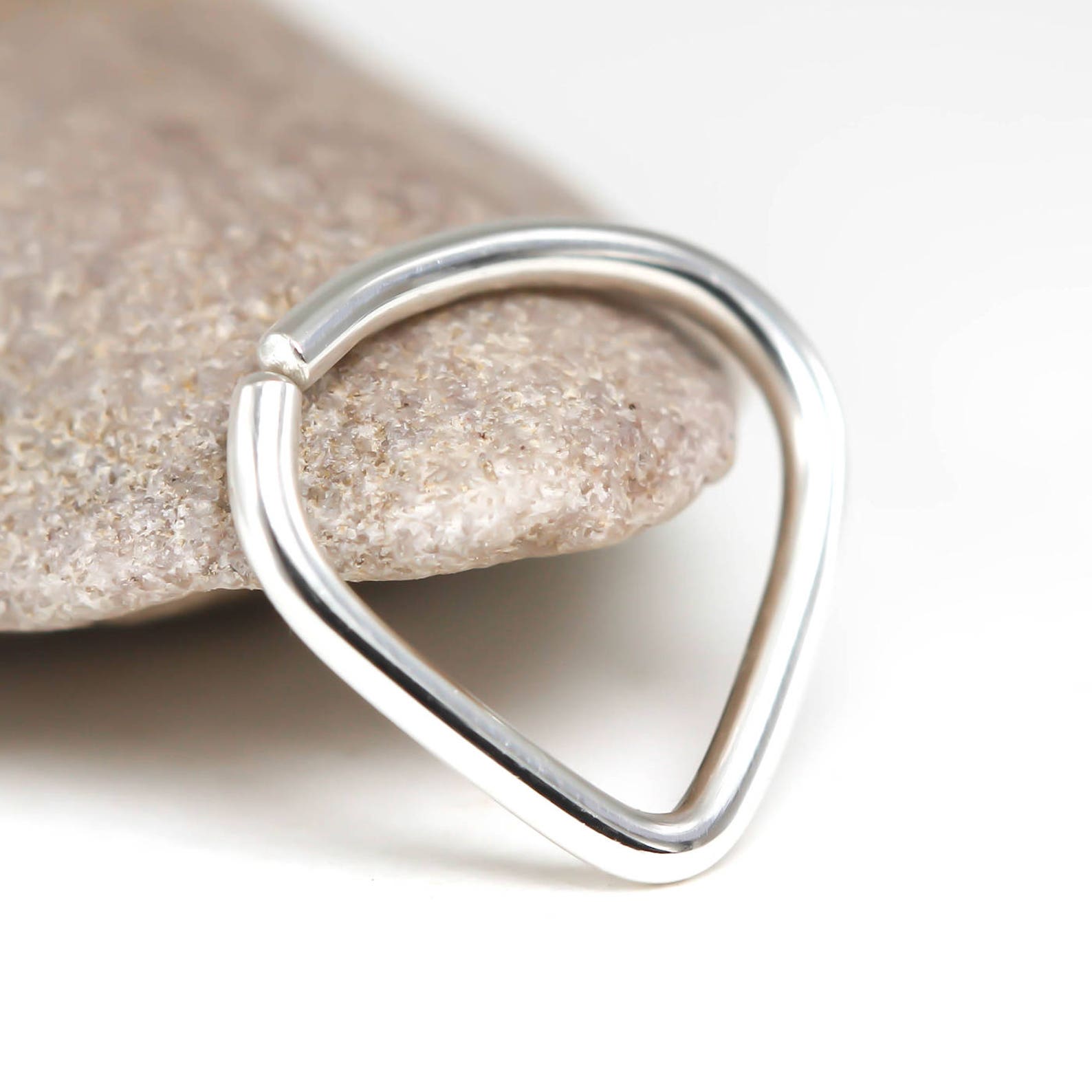 Septum Ring Triangle Septumtriangle Nose Ring Silver 14K - Etsy Australia