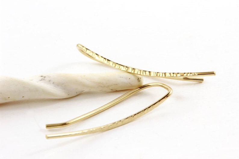 Ear Climber Ear Cuff Ear Crawler Hammered Sterling Silver - Etsy