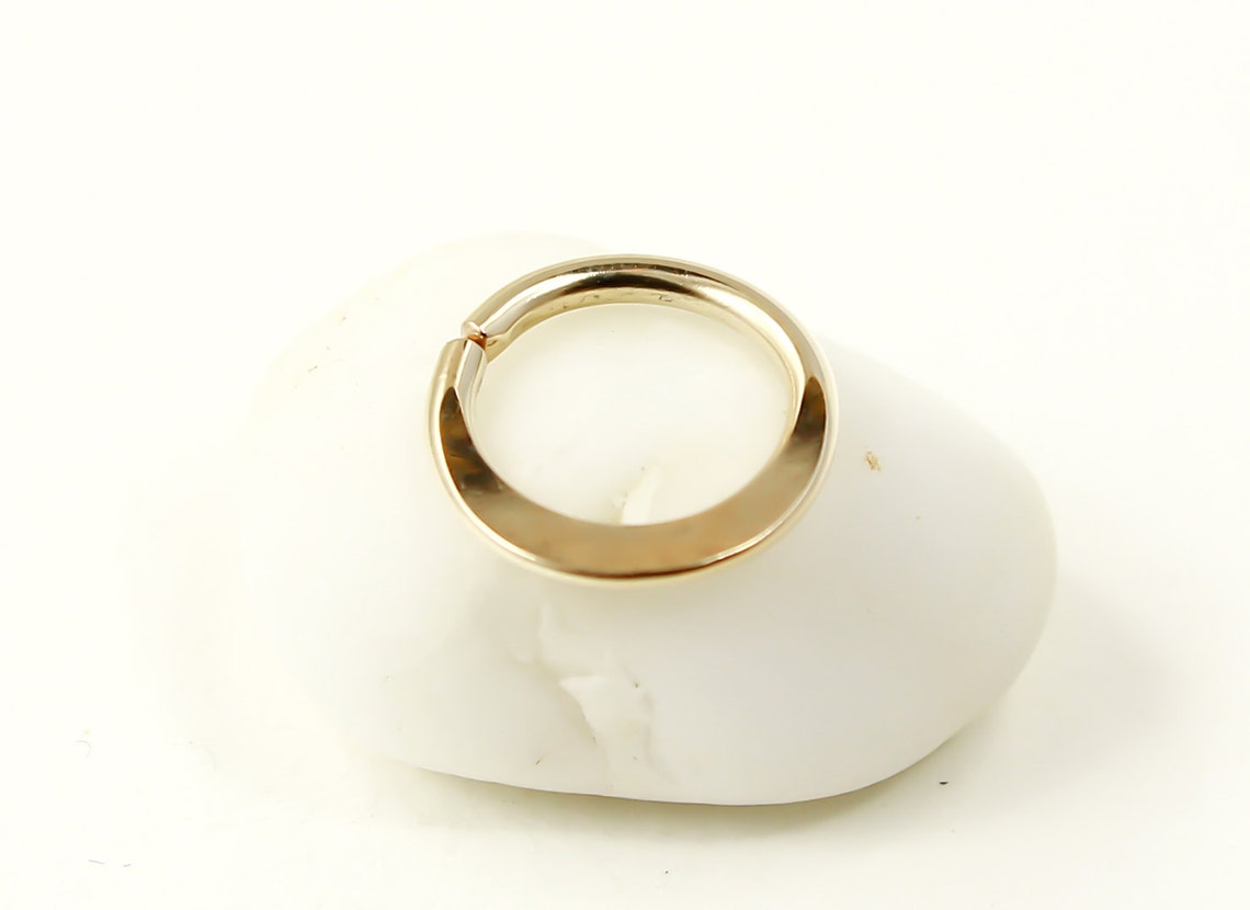 Navel Ring Smooth Hammered Rose or Yellow Gold Filled Navel - Etsy